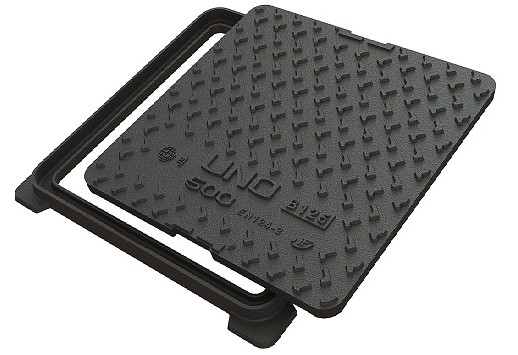 Tampon hydraulique fonte - Carré - B125 | PUM