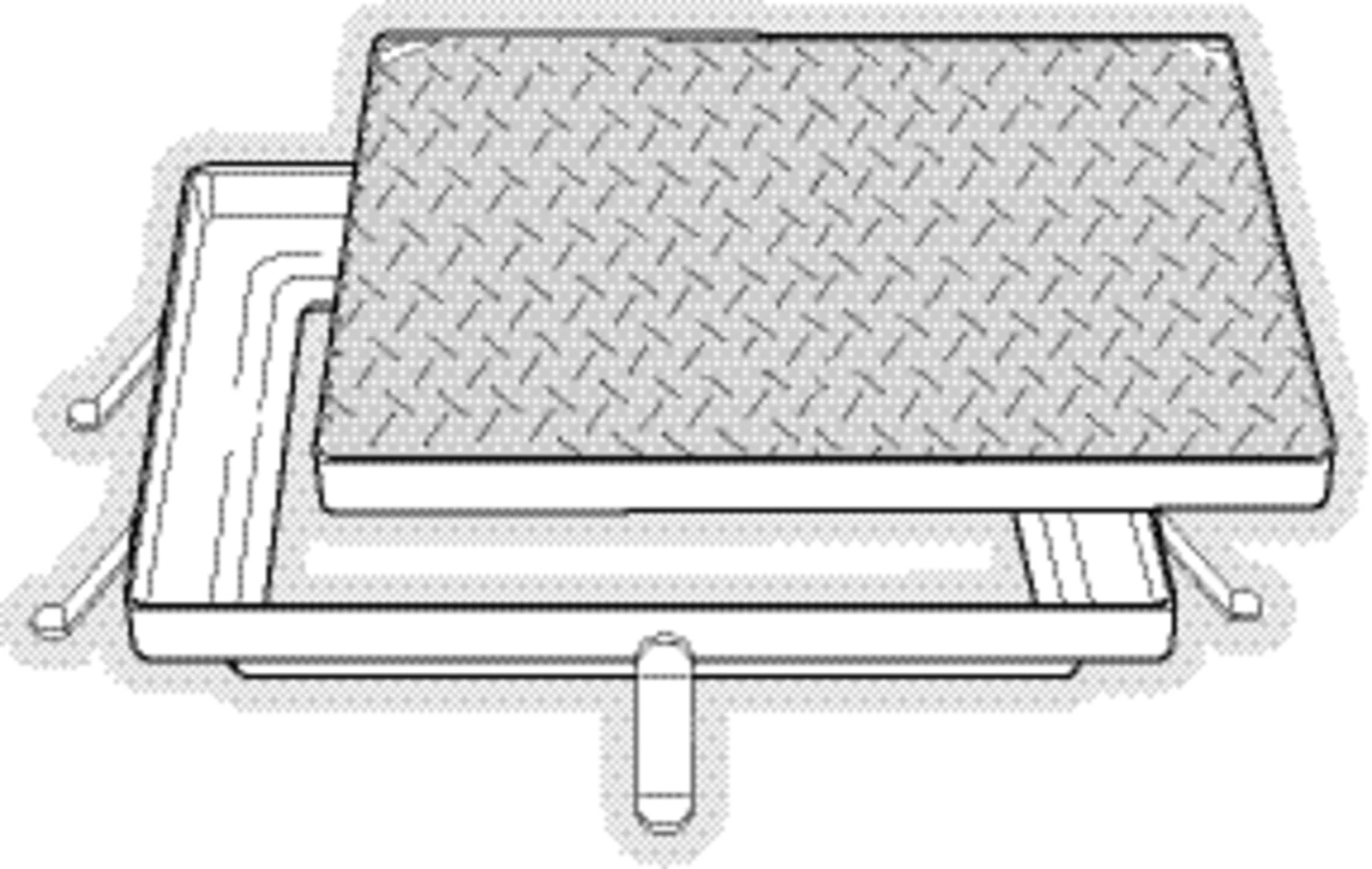 Cadre acier + tampon fonte pour chambre Télécom - Sans logo - C250 | PUM