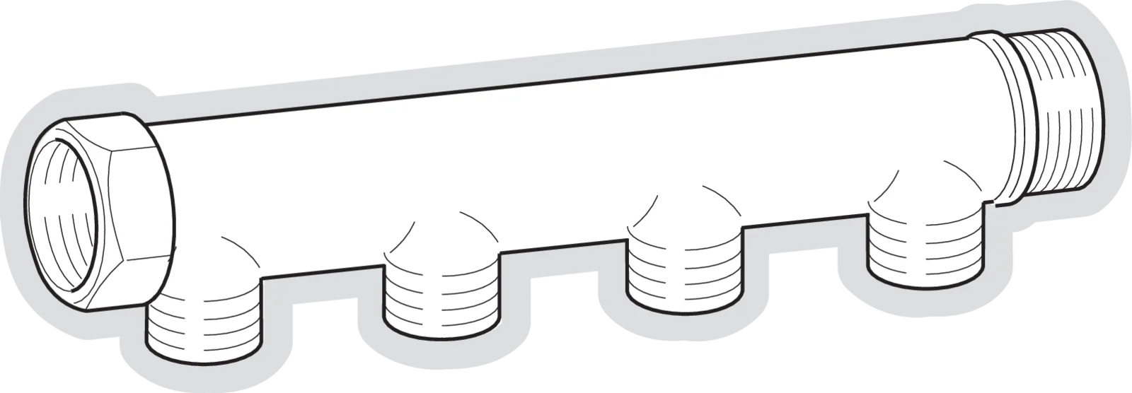 Collecteur sanitaire 50 mm - 3/4" M-F | PUM