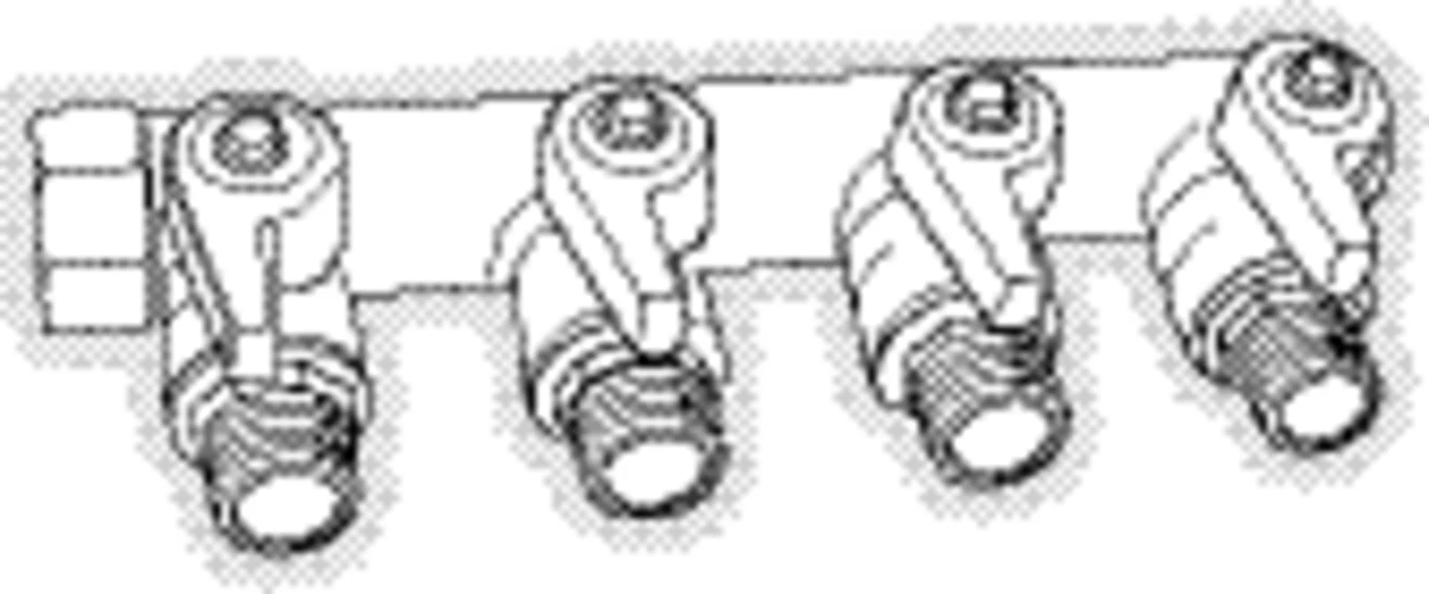 Collecteur sanitaire avec vannes intégrées noires - 3/4" M-F - Corps Ø ...