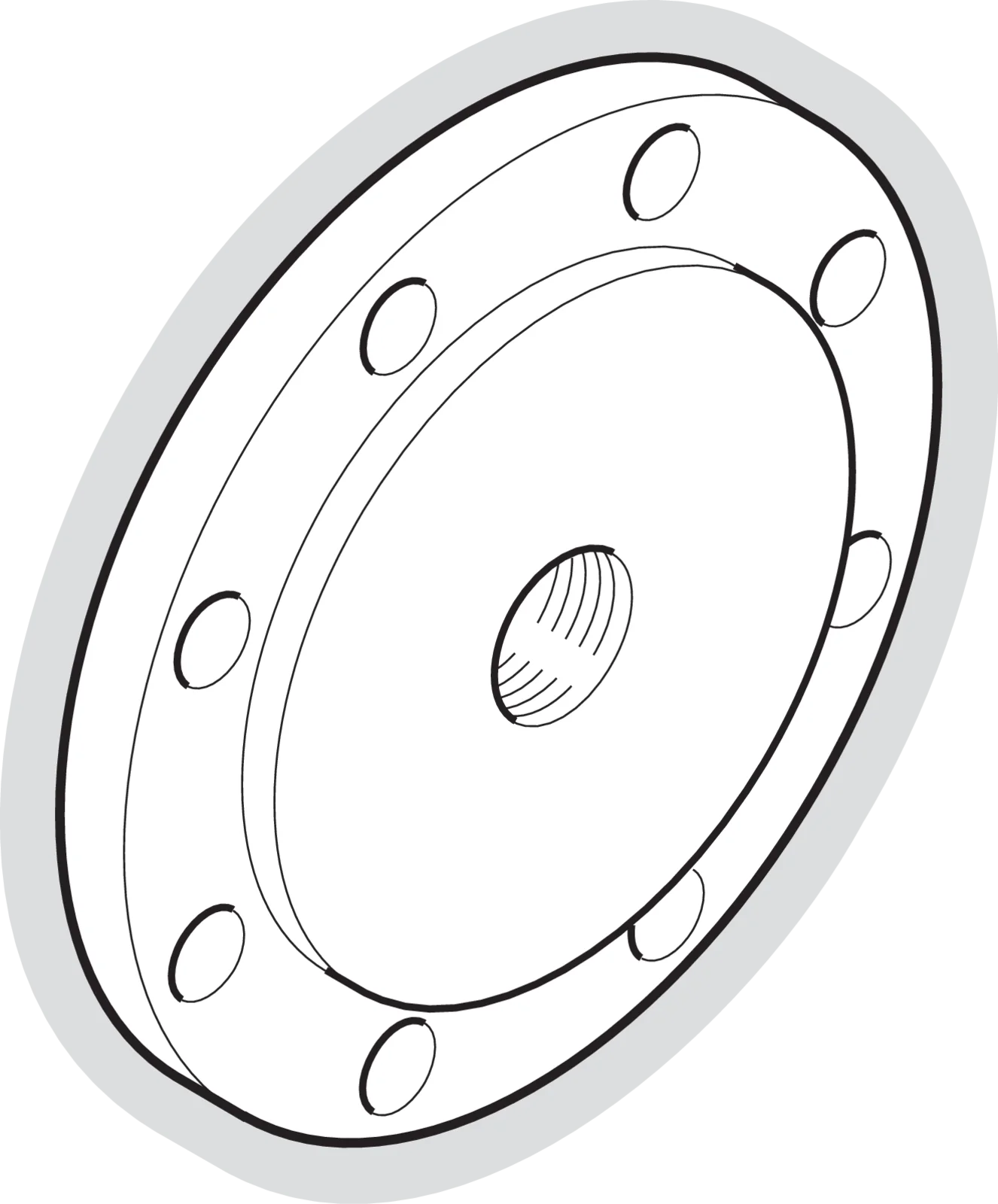 Bride métal taraudée pas métrique - Gros bossage | PUM