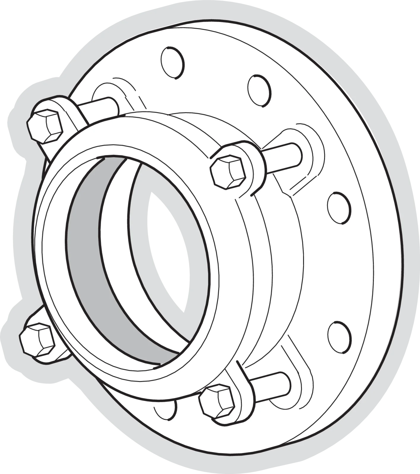 Adaptateur à bride fonte - Double boulonnage - Non verrouillé | PUM