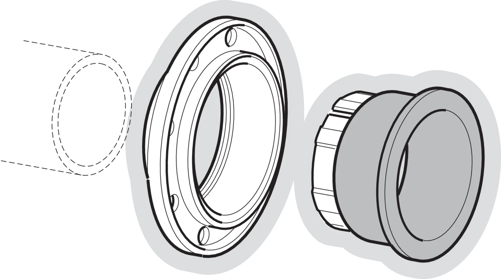 Adaptateur à bride fonte - Simple boulonnage - Verrouillé | PUM