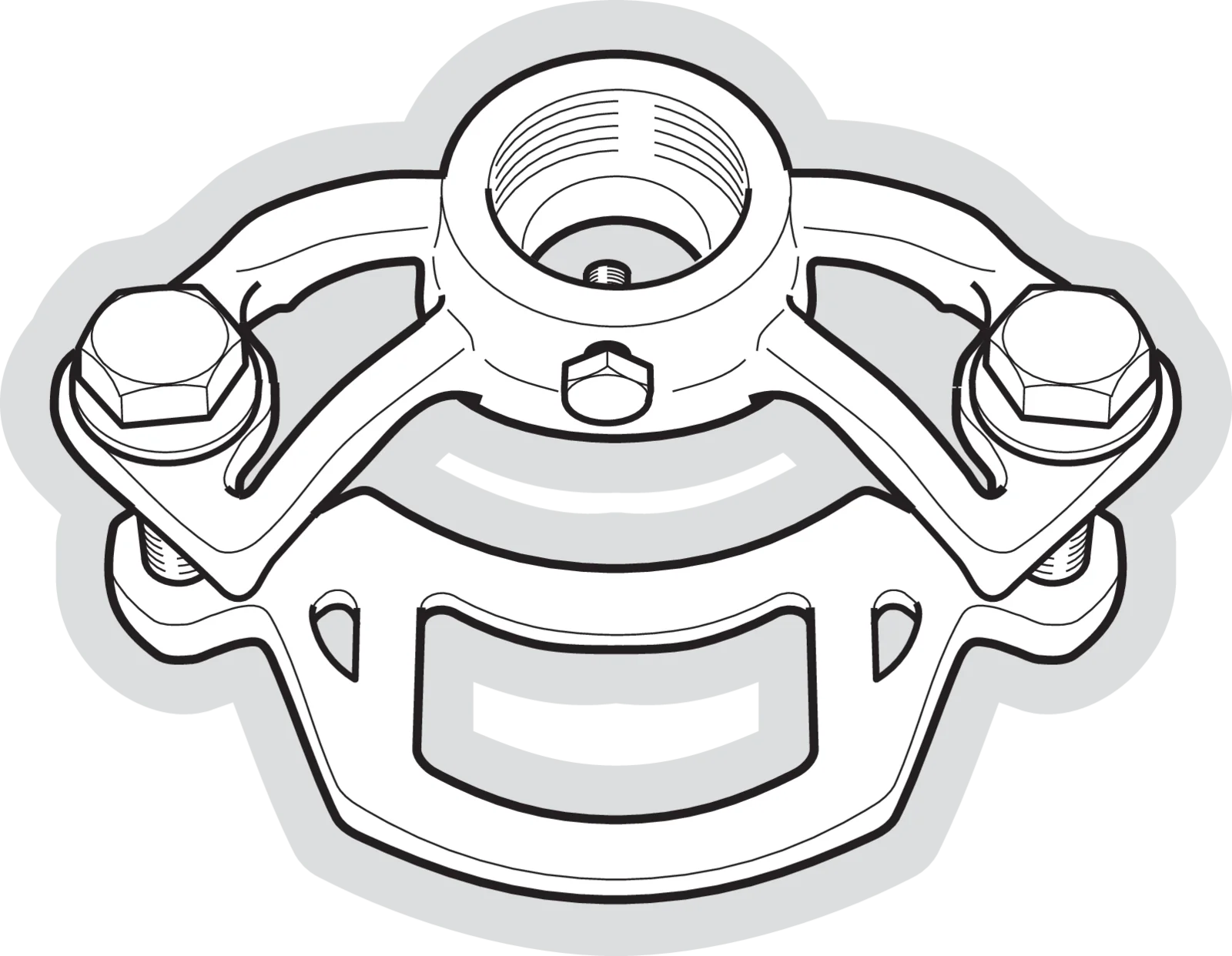 Collier fonte de prise en charge - Mono-plage et large plage ...