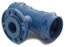 Té réduit fonte à emboîtement - 2 emboîtures + Bride | PUM