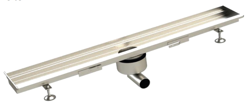 Caniveau inox sans grille "MONORHÔNE" - Sortie latérale | PUM